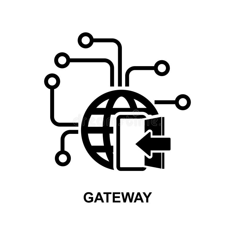 Gateway icon stock vector. Illustration of device, cybersecurity ... Gateway icon stock vector. Illustration of device, cybersecurity ...
