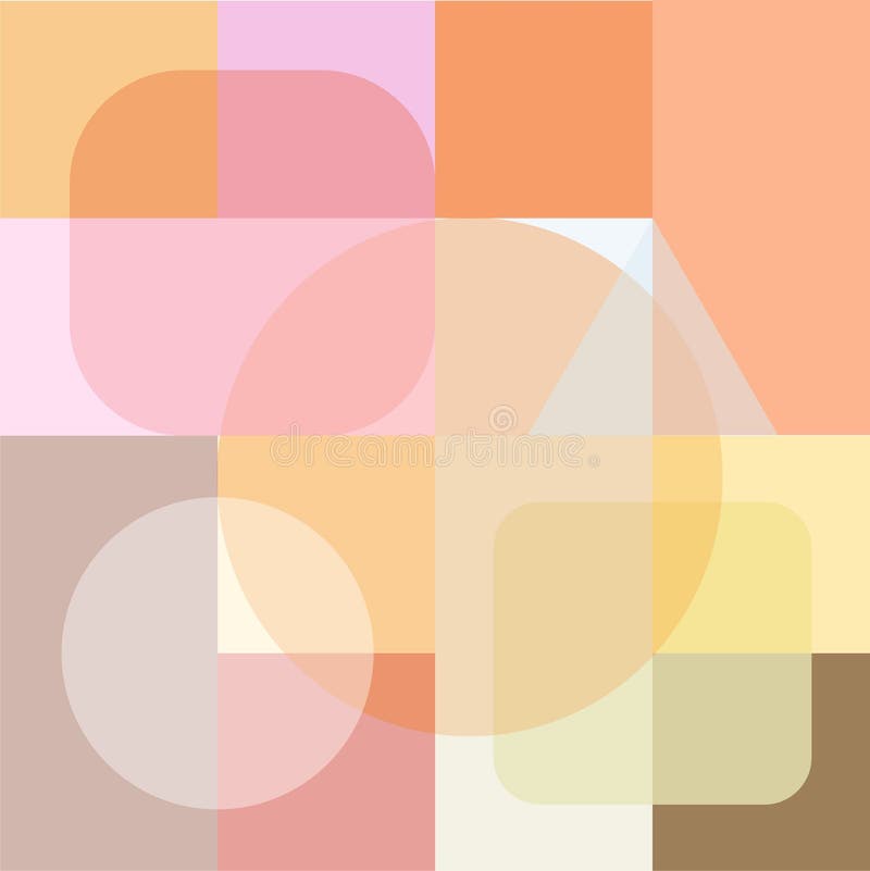 Graphical Shapes & Warm Color Shades Stock Vector - Illustration of ...