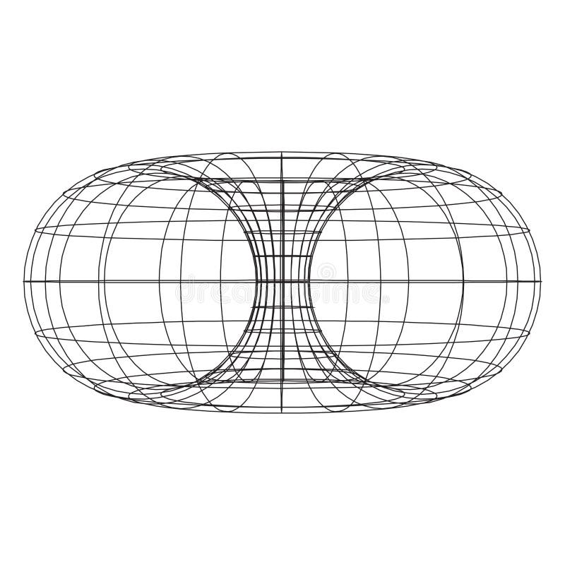 Torus Topology Circle Geometry Mathematics on White Background Stock ...