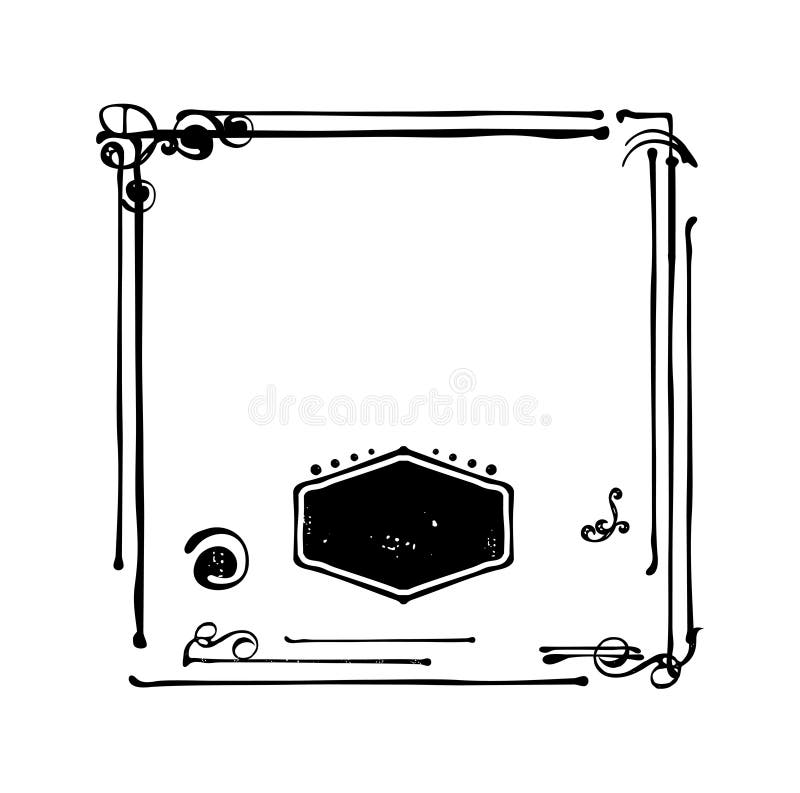 Vintage Frame Design Vector Stock Vector - Illustration of sign ...