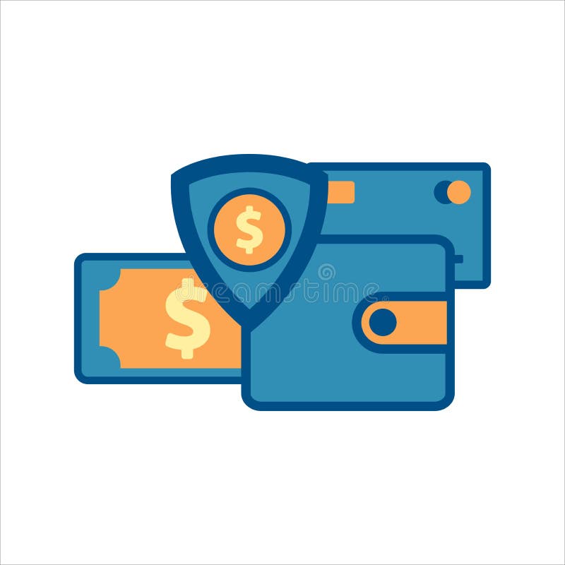 Wallet Icon Vector. Wallet with Money and Credit Card Icon .flat Design ...