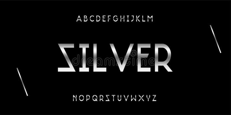 Abstract Digital Modern Font Design, Trendy Alphabet Letters and ...
