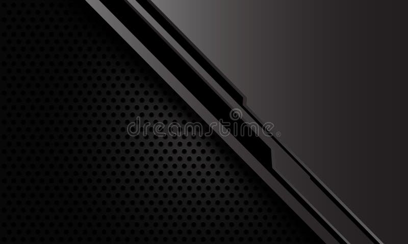 Abstract Grey Metallic Black Line Cyber on Dark Circle Mesh Pattern ...
