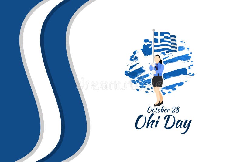 October 28, Happy Ohi Day stock vector. Illustration of holidays ...