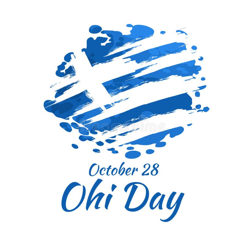 October 28, Happy Ohi Day stock vector. Illustration of greeting ...