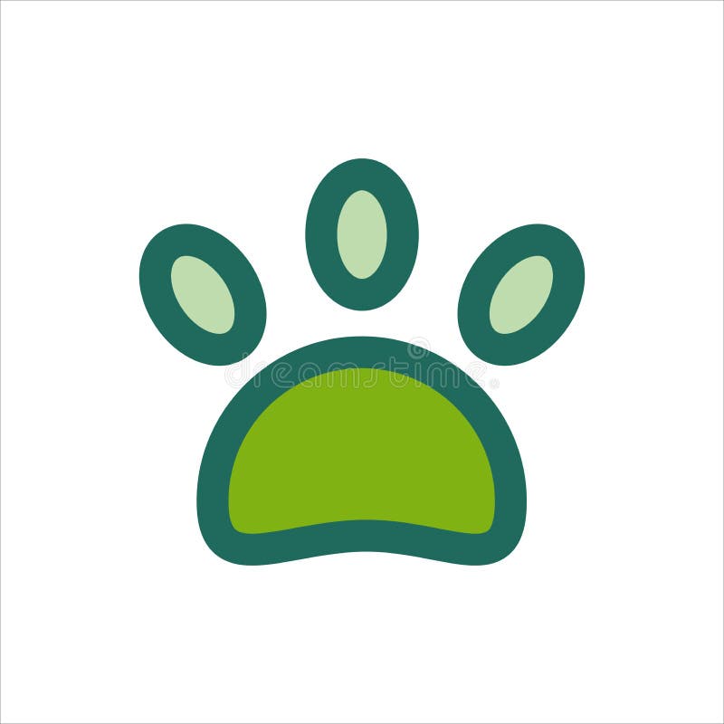 Flat Design Pet Paws Icon. Vector Icon Concept. Stock Vector ...