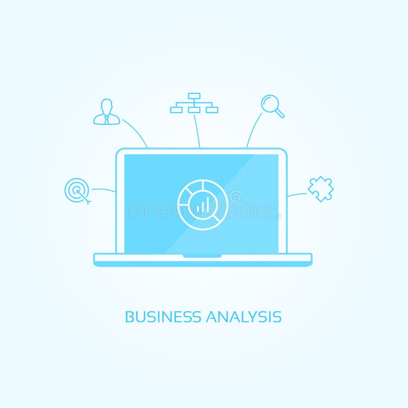 Business Analysis Icons stock vector. Illustration of information ...