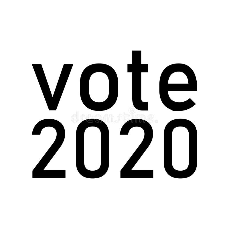 Vote 2020 Handwritten Calligraphic Style Vector Design Stock Vector ...