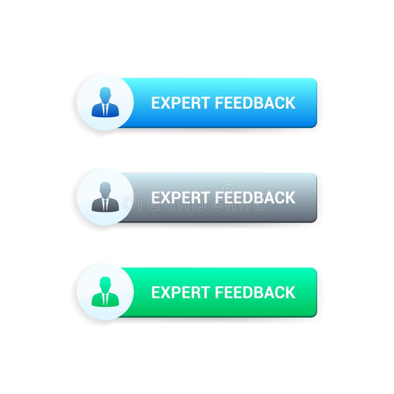Expert Feedback Buttons stock vector. Illustration of telephone - 199092033