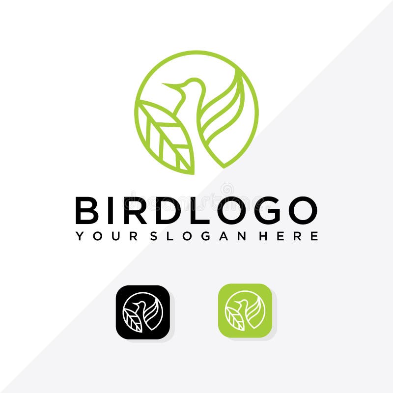 Bird logo with app icon stock vector. Illustration of icon - 199135053