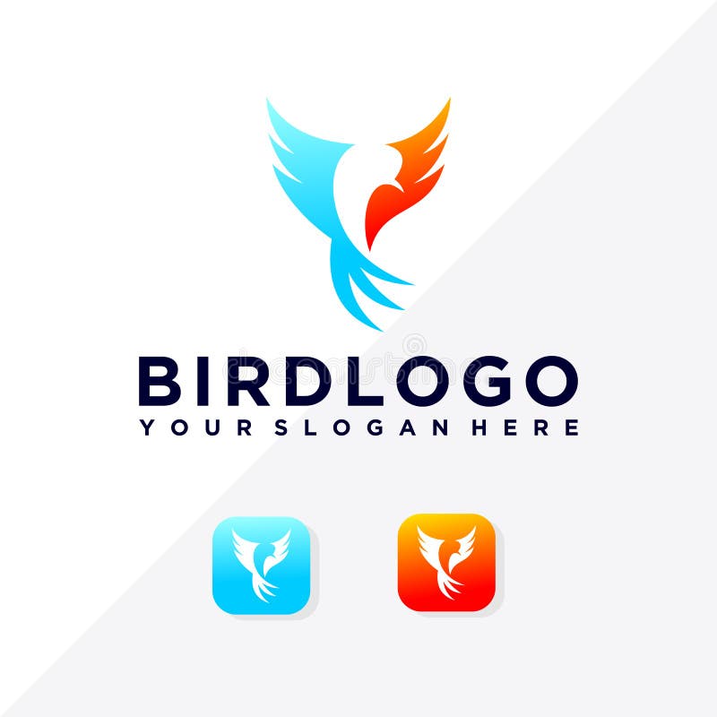 Bird logo with app icon stock vector. Illustration of abstract - 199135038