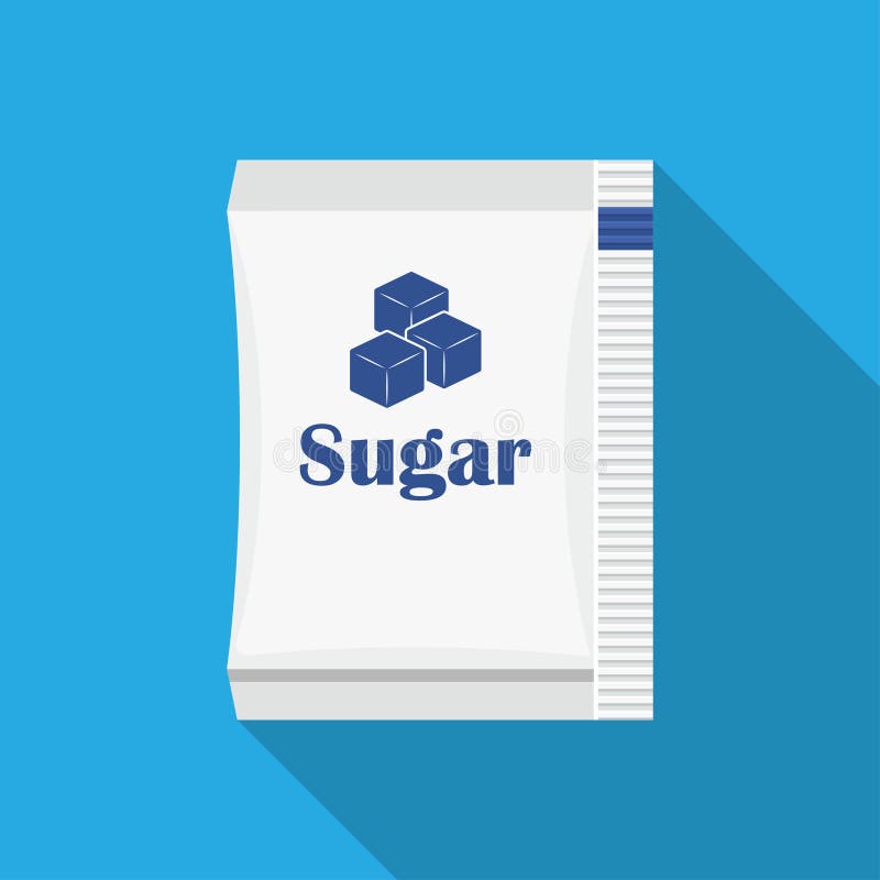 Sugar Package Icon Vector Flat Design Stock Vector - Illustration of ...
