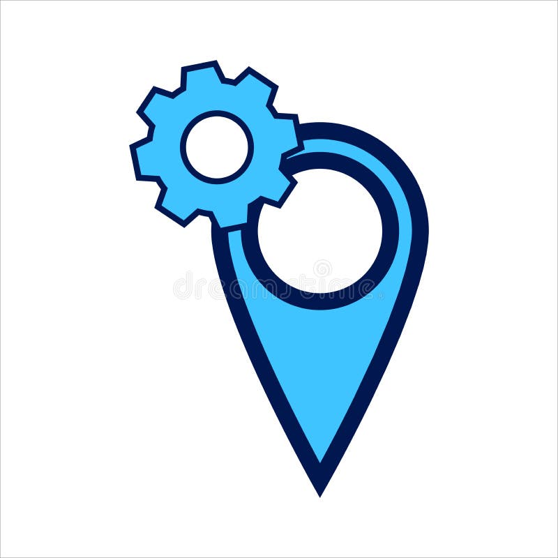 Setting Icon. Setting with Location Symbol. Concept of Location Setting ...