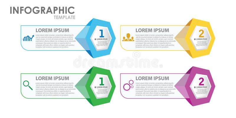 Modern and Creative Business Infographic Template with 4 Elements and ...