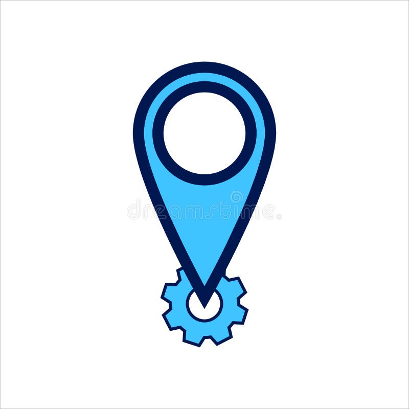 Setting Icon. Setting with Location Symbol. Concept of Location Setting ...