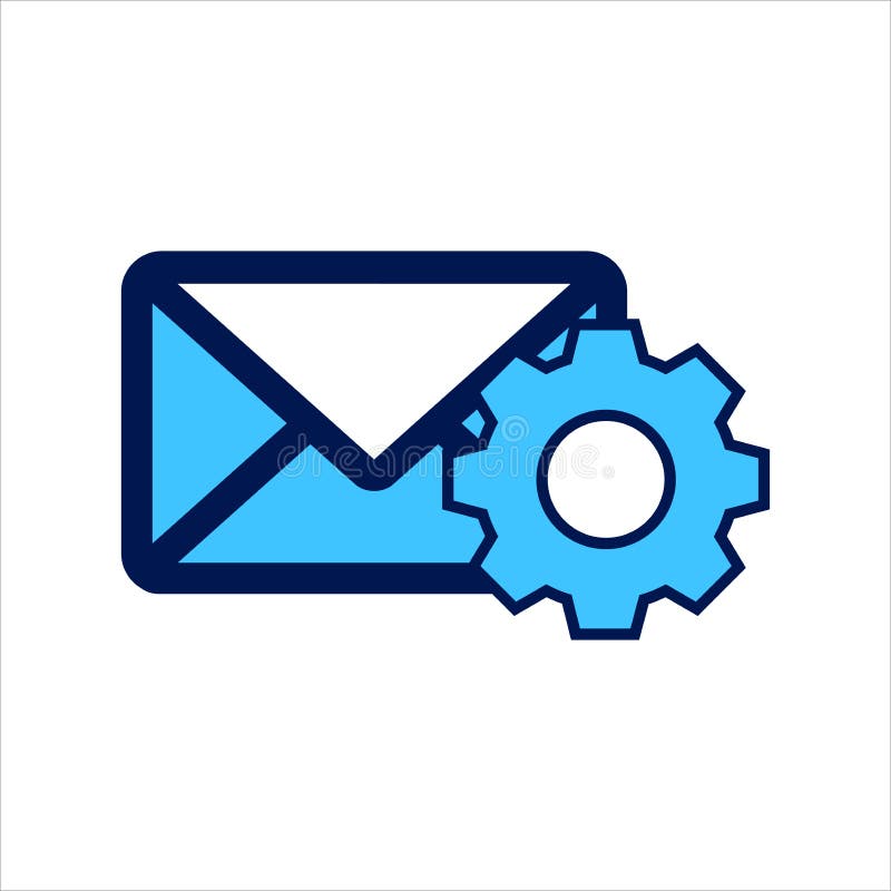 Setting Icon. Setting with Mail Symbol. Concept of Chat / Message ...
