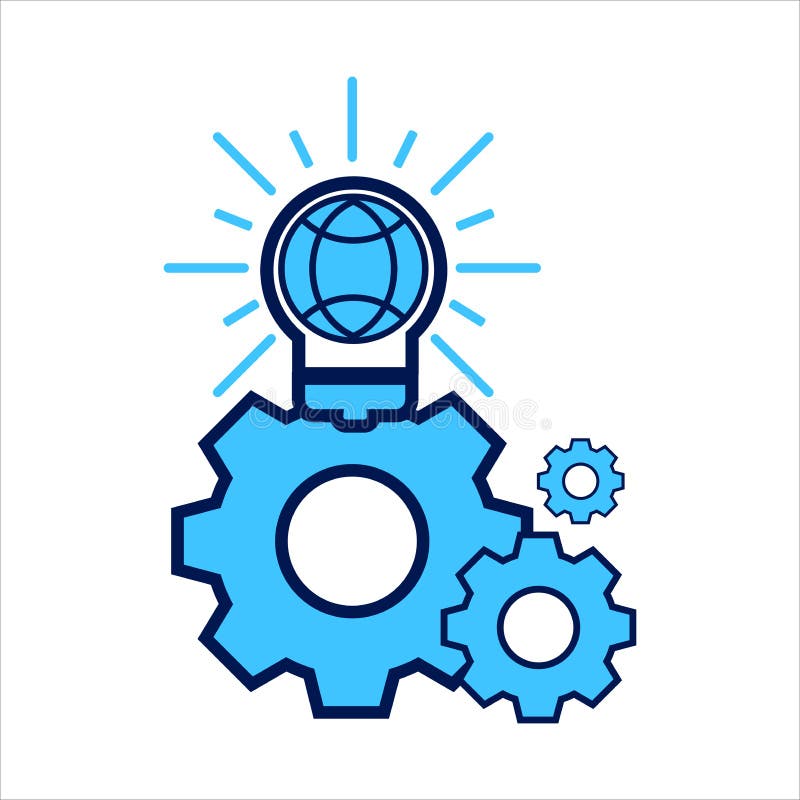 Setting Icon. Setting with Idea Symbol. Vector Illustration, Vector ...