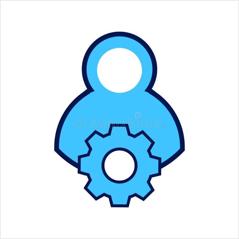 Setting Icon. Setting with User Symbol. Concept of User Management ...