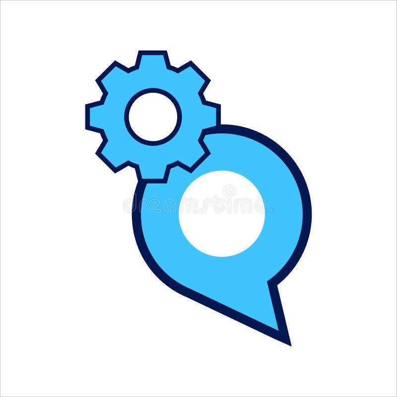 Setting Icon. Setting with Chat Symbol. Concept of Chat / Message ...