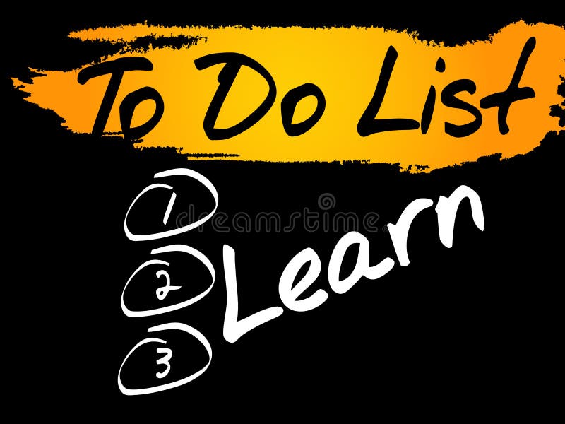 Learn in To Do List Concept Stock Illustration - Illustration of ...