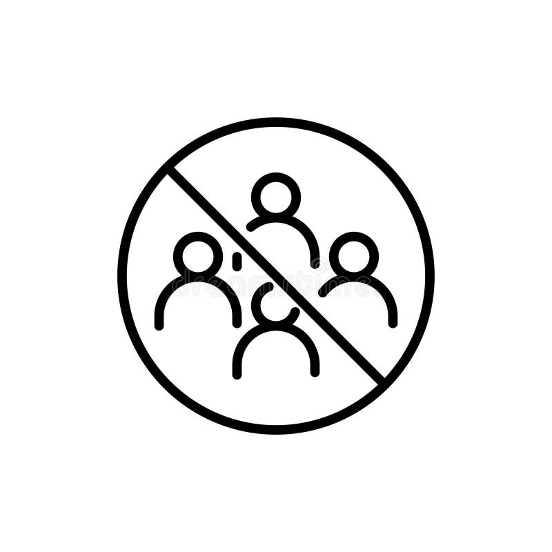 No Gathering Icon, To Avoid the Spread of the Coronavirus Vector Stock ...