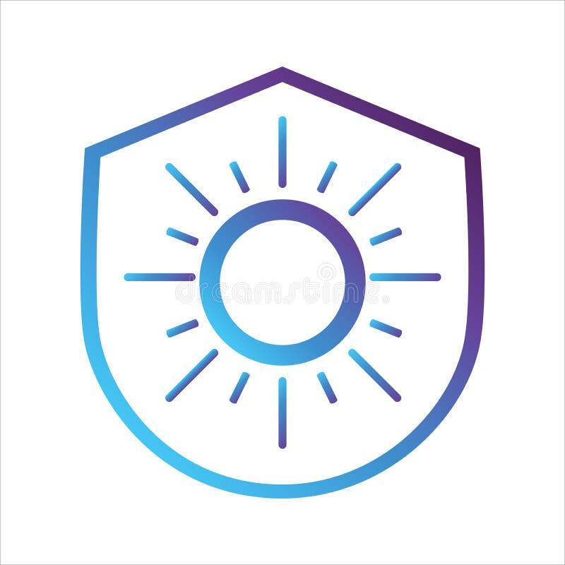 Security Shield Icon. Shield with Weather Symbol. Concept of Weather ...