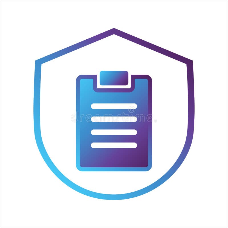 Security Shield Icon. Shield with Task Symbol. Concept of Task Safety ...