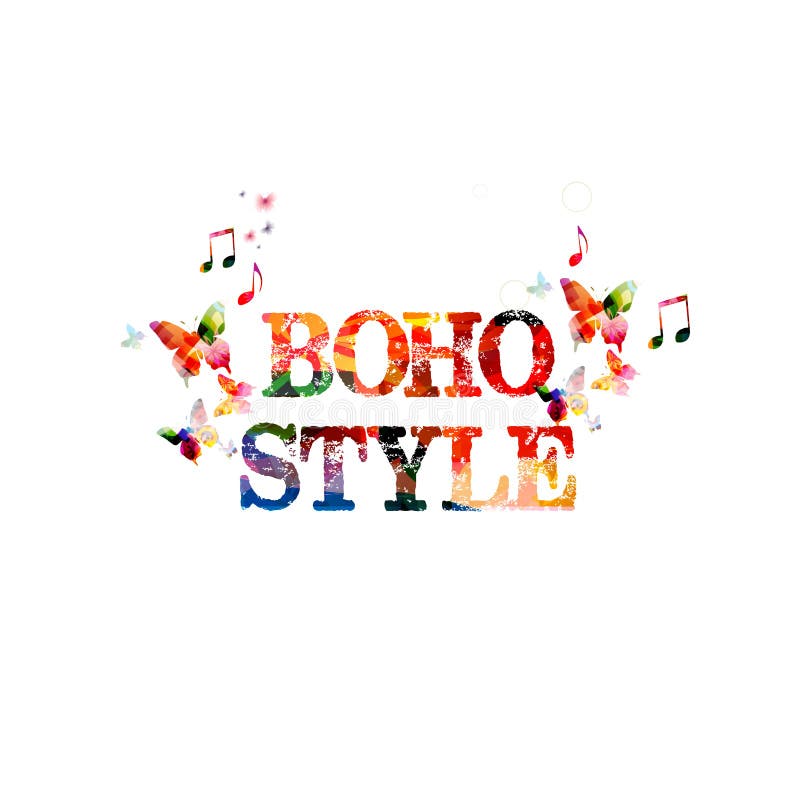 Boho Style. Calligraphy Phrase with Butterflies Stock Vector ...