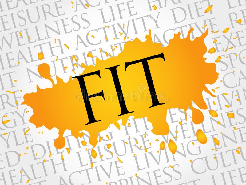 FIT word cloud collage stock illustration. Illustration of ideal ...