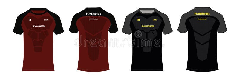 Rugby Sports T-shirt Jersey Design Vector Template with Crew Neck for ...