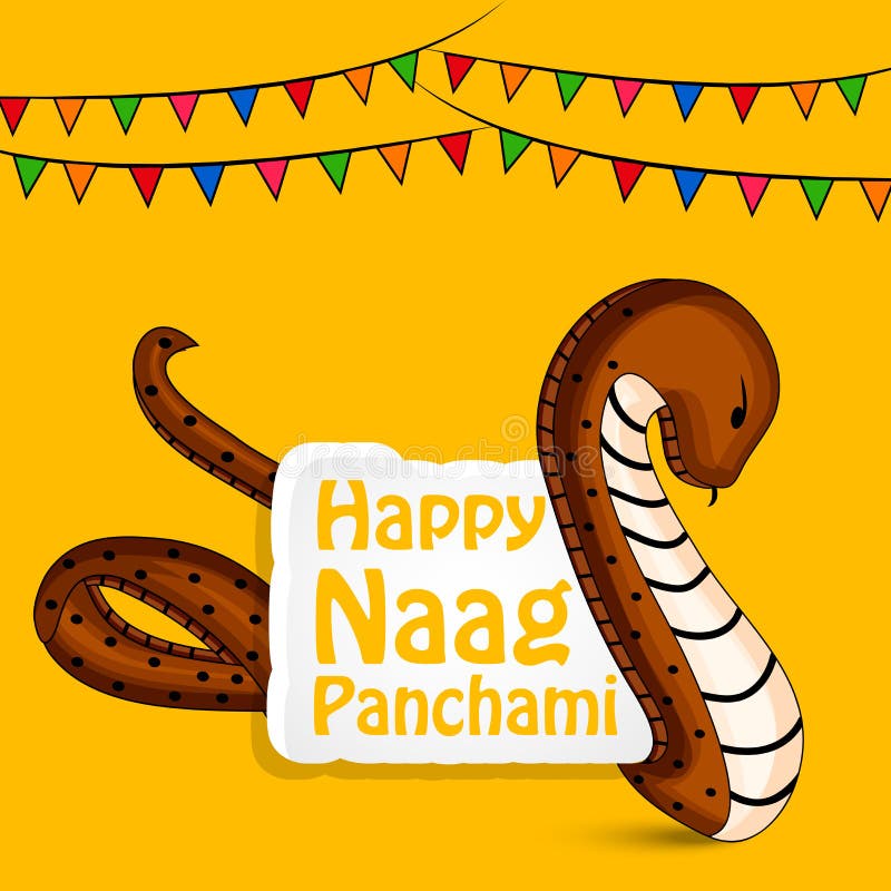 Hindu Festival Naag Panchami Stock Illustration - Illustration of ...