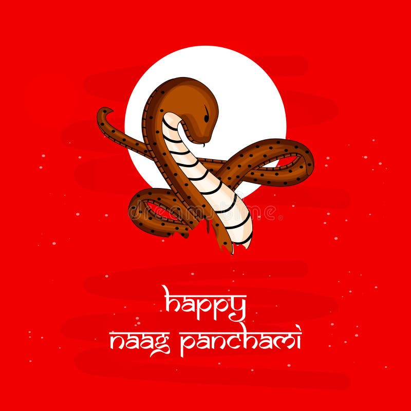Hindu Festival Naag Panchami Stock Illustration - Illustration of ...