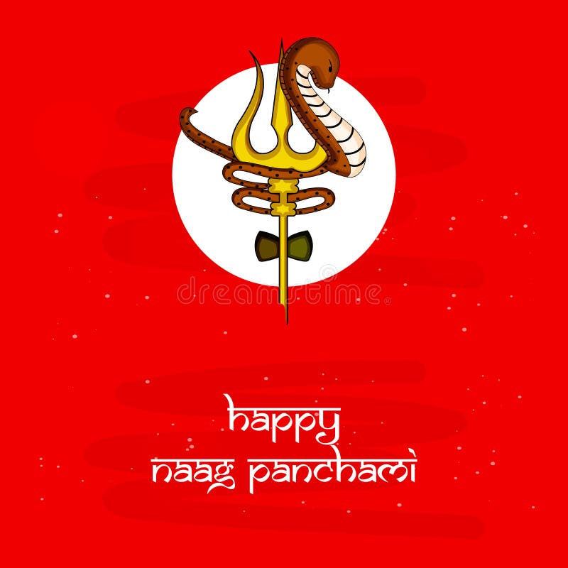 Hindu Festival Naag Panchami Stock Illustration - Illustration of happy ...