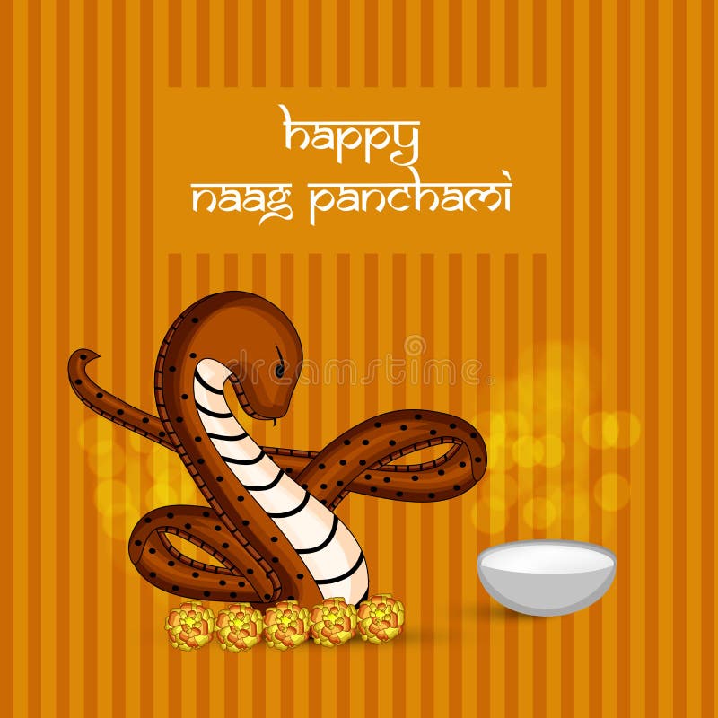 Hindu Festival Naag Panchami Stock Illustration - Illustration of lord ...