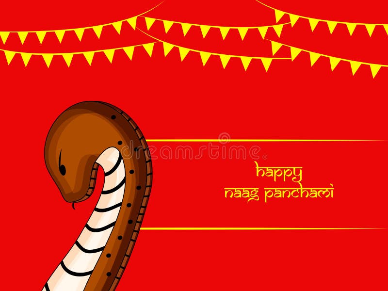 Hindu Festival Naag Panchami Stock Illustration - Illustration of naag ...