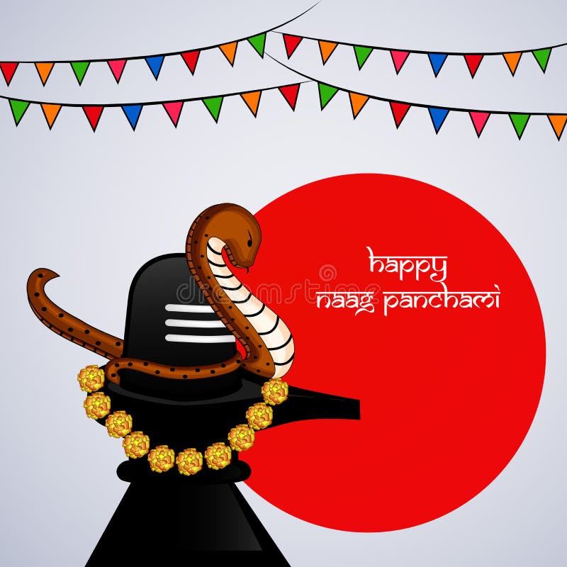 Hindu Festival Naag Panchami Stock Illustration - Illustration of naag ...