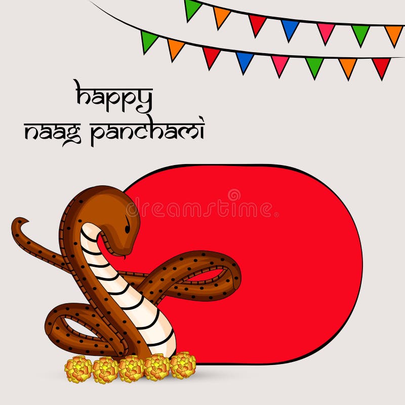 Hindu Festival Naag Panchami Stock Illustration - Illustration of naga ...