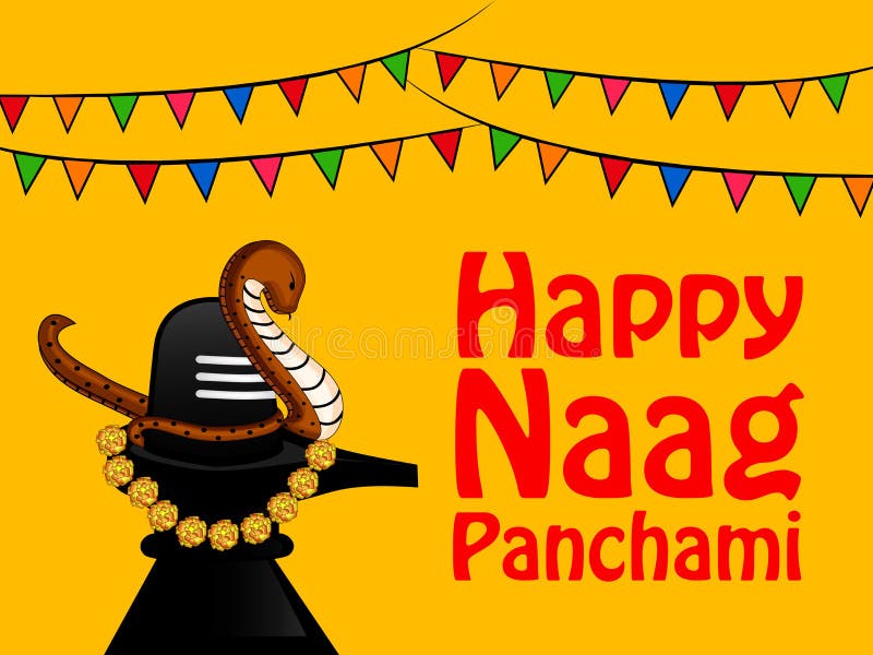 Hindu Festival Naag Panchami Stock Illustration - Illustration of ...