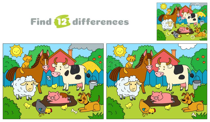 Find 12 Differences Stock Illustrations – 63 Find 12 Differences Stock Illustrations, Vectors ...