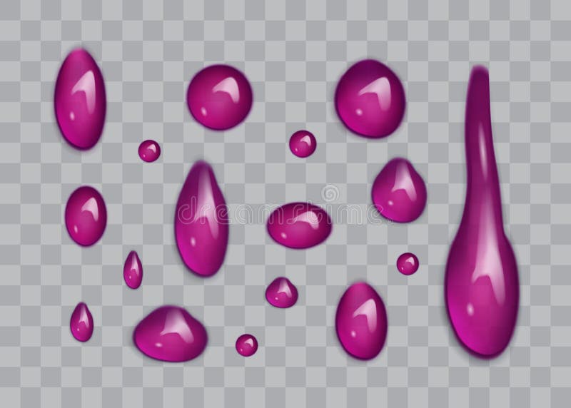 Pink Drops Isolated on Dark Background Vector Stock Vector ...