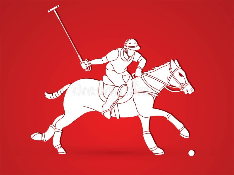 Polo Horse Player Sport Cartoon Graphic Vector Stock Vector ...