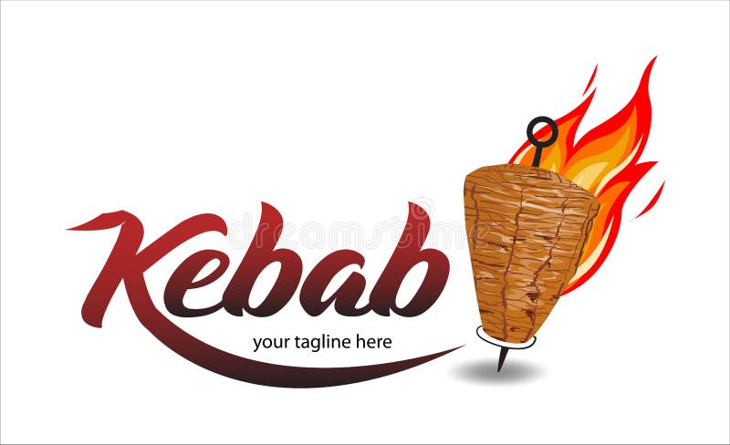 Kebab Logo Design. Doner Kebab Logo Stock Vector - Illustration of ...