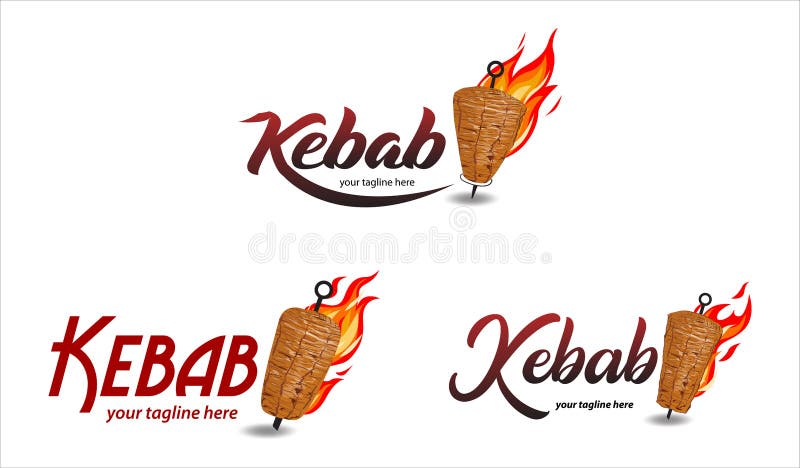 Kebab Logo Design. Doner Kebab Logo Stock Vector - Illustration of ...