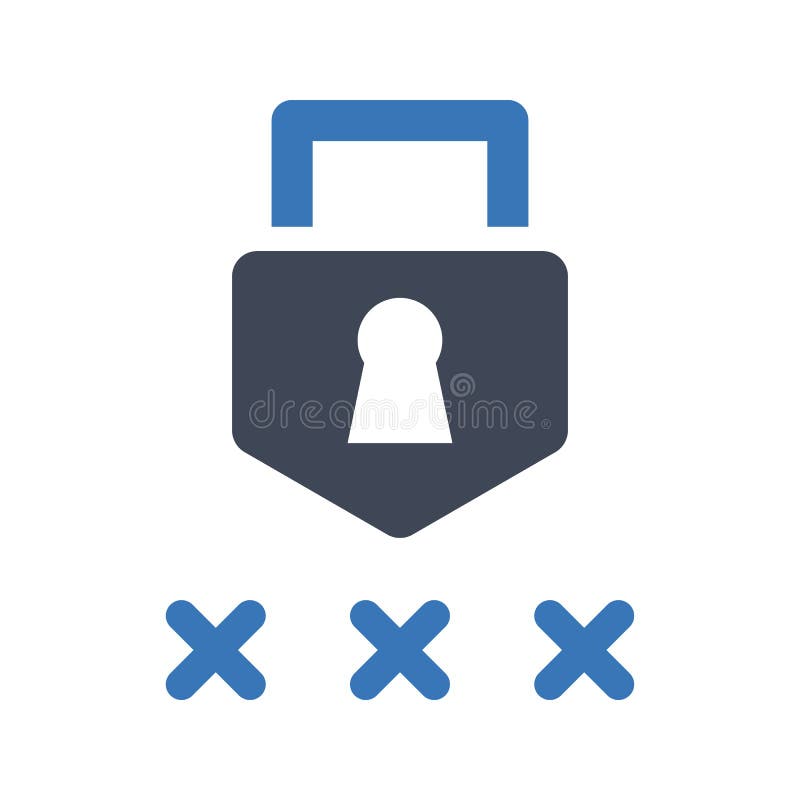 Lock Password Icon Vector Graphics Stock Vector - Illustration of ...