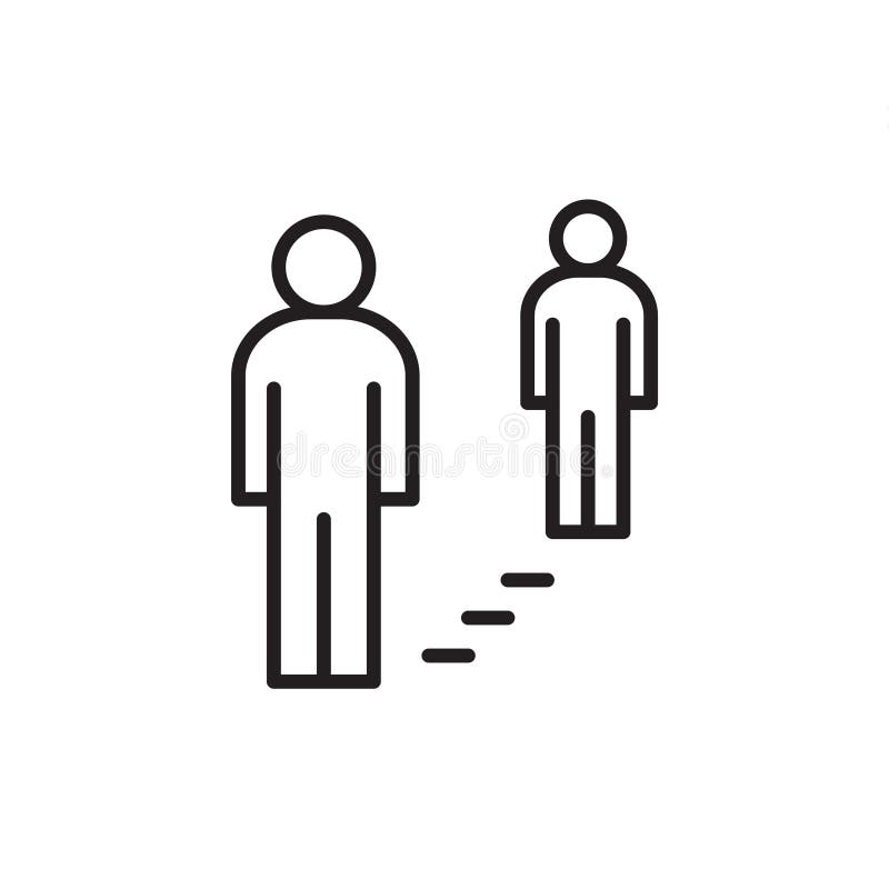 Physical Distance Icon. Vector Stock Vector - Illustration of ...