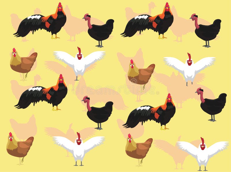 Set of Various Chicken Face Stock Vector - Illustration of chart, farm ...