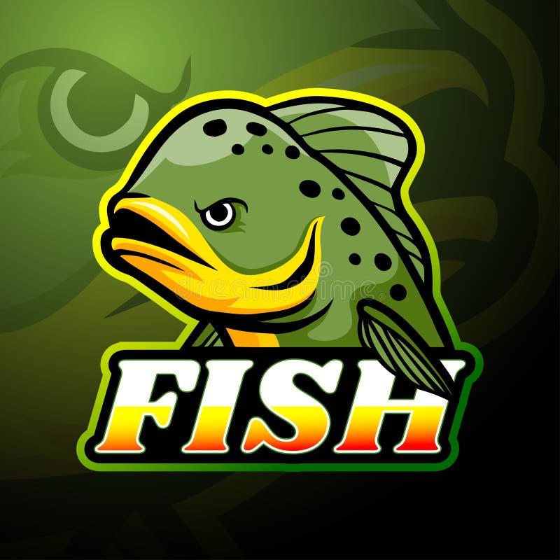 Fish Esport Logo Mascot Design Stock Vector - Illustration of label ...