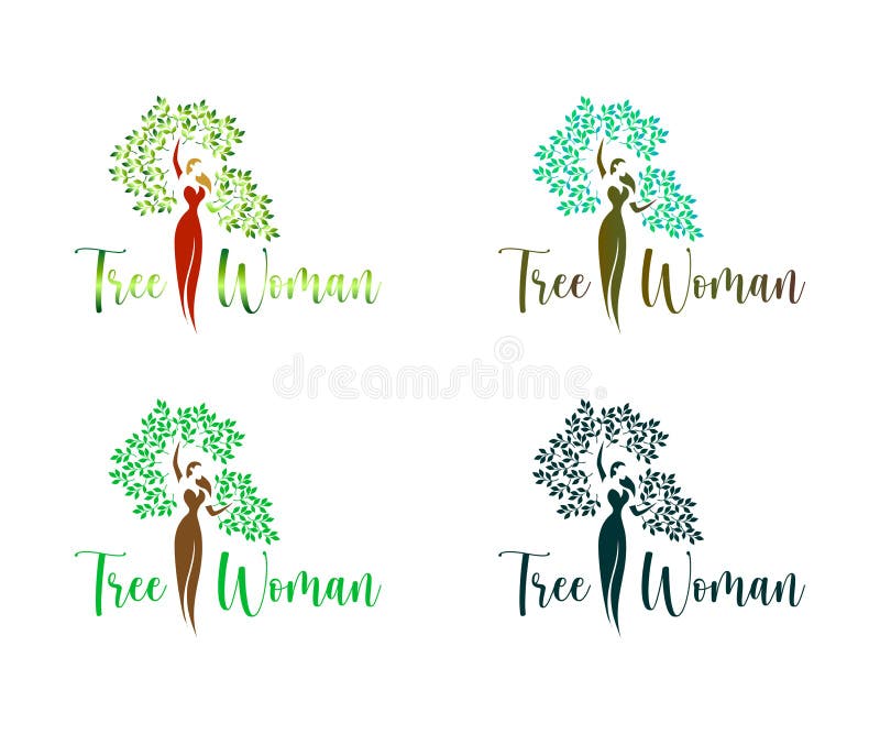 Dryad Tree Logo Isolated. Mythology Tree Vector Illustration Stock ...