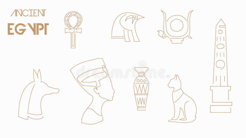 Beautiful Pharaonic Symbols - Ancient Egyptian Civilization Stock ...
