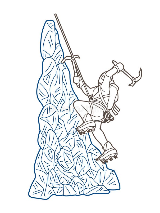 Mountain Climbing Equipment Drawing Stock Illustrations – 747 Mountain ...